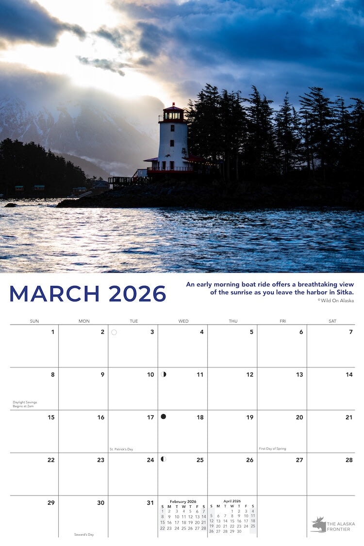 2026 Alaska Calendar Now Available | 12 Beautiful Pictures of Alaska - The Alaska Frontier
