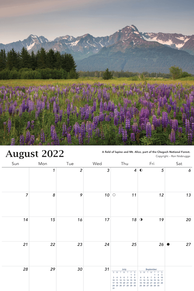 2022 Alaska Calendar | Scenic 9x12 Wall Hanging Alaska Calendar - The ...