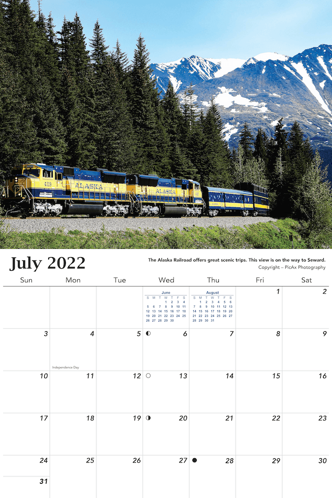 2022 Alaska Calendar | Scenic 9x12 Wall Hanging Alaska Calendar - The ...
